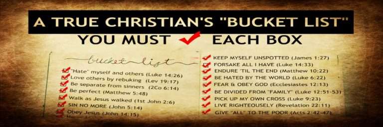 A True Christians Bucket List - Eternal Evangelism
