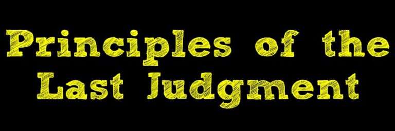 Principles of the Last Judgment - Eternal Evangelism